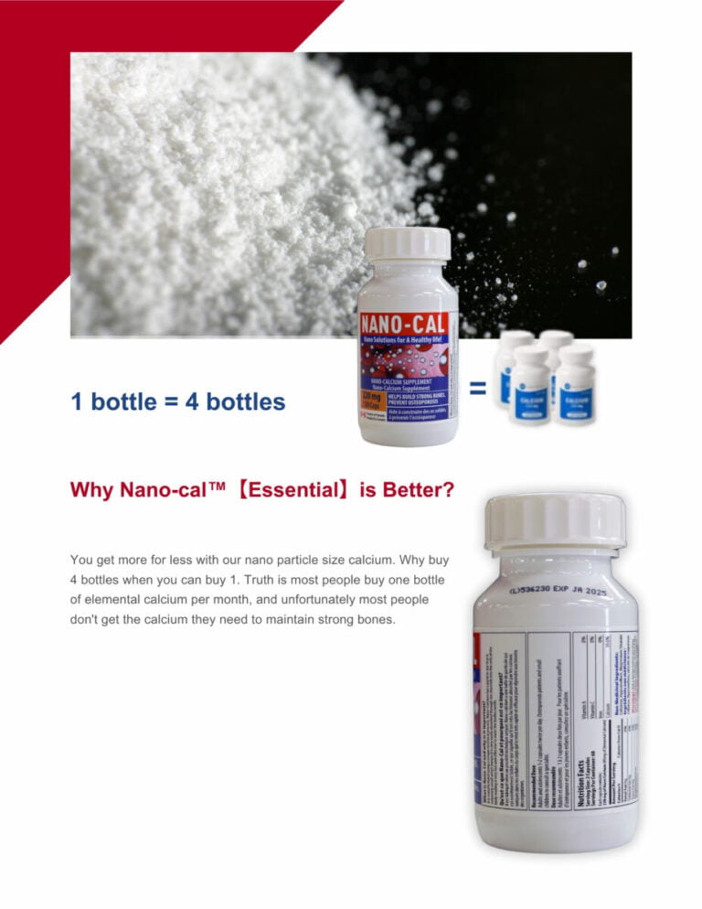 The difference between Nano-Cal™ calcium and ordinary calcium tablets ...